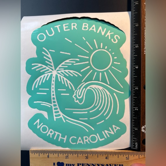 Hand Crafted | Wall Decor | Outer Banks North Carolina Green Vinyl Car ...